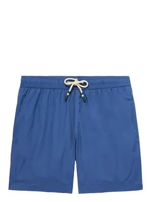 Hartford Straight-leg Mid-length Recycled Swim Shorts - Blue