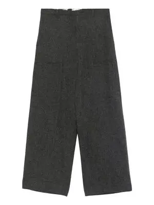 Vince Herringbone Trousers - Grey