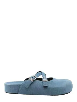 VIC MATIE Denim Mules - Blue