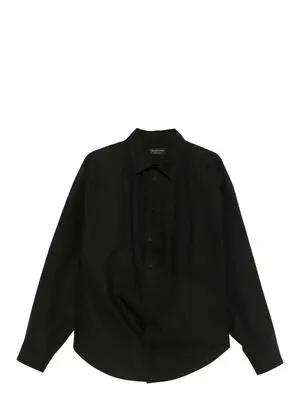 Balenciaga Logo-embroidered Shirt - Black