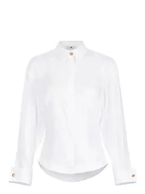 Elisabetta Franchi Embroidered Cotton Shirt - White