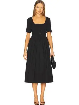 ELODIE THE LABEL Zoe Smocked Dress - Black