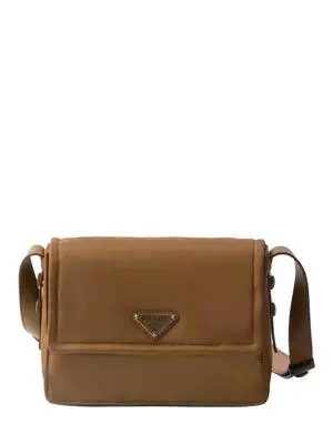 Prada Large Traveller Shoulder Bag - Brown