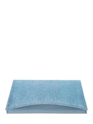Nina Enid Rhinestone Clutch - Icy Blue