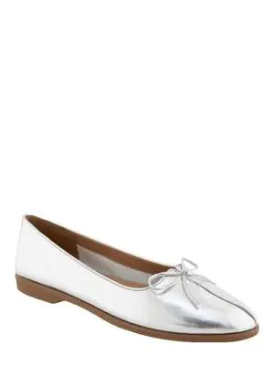 Aerosoles Novia Ballet Flat - Silver Metallic Leather