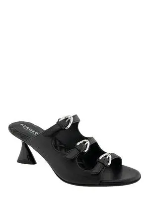Aerosoles Jenna Slide Sandal - Black Leather