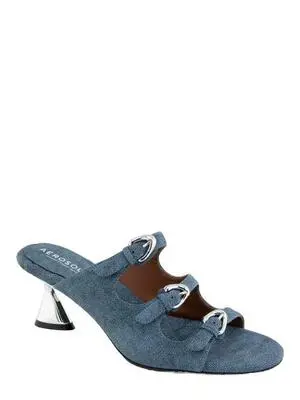 Aerosoles Jenna Slide Sandal - Blue Jean Faux Leather