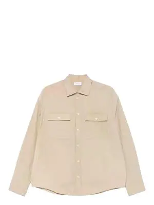 FERRAGAMO Logo-embroidered Shirt - Neutrals