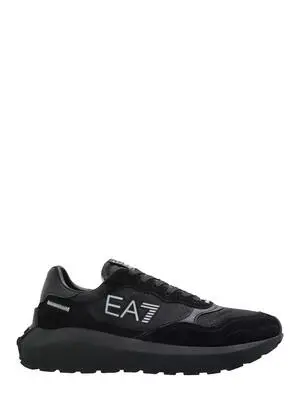 Emporio Armani Logo-print Sneakers - Black