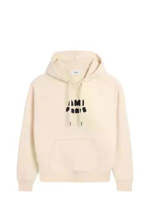 Ami Logo-appliqué Hoodie - Neutrals