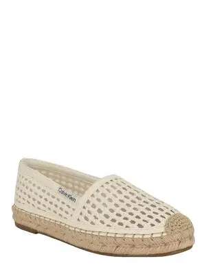 Calvin Klein Calvin Klein Presley Woven Loafer Flat White