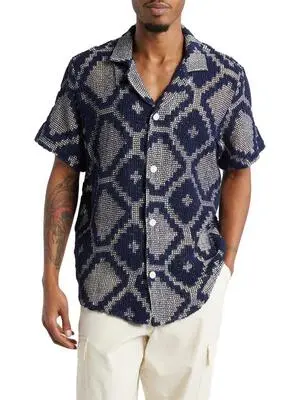 Oas Trastevere Cuba Crochet Camp Shirt - Muli