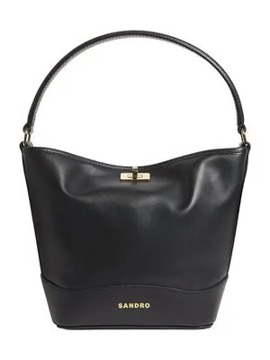 SANDRO Sandro Paris Leather Bucket Bag