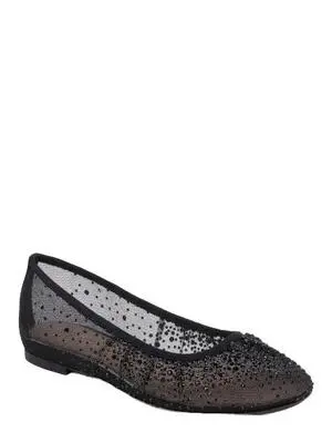 Badgley Mischka Nuala Embellished Flat - Black
