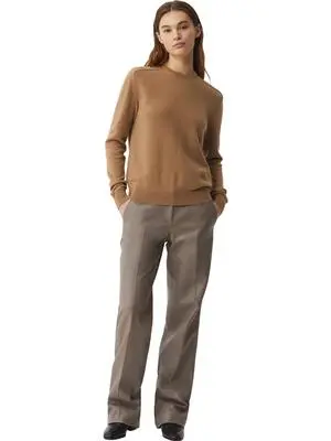 Veronica De Piante Avery Nappa Leather Trousers - Gray