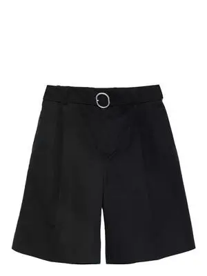 JIL SANDER Cotton Poplin Shorts - Black