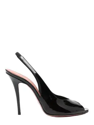 Amina Muaddi Kristina 105mm Slingback Pumps - Black