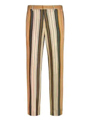 Etro Striped Straight-leg Trousers - Neutrals