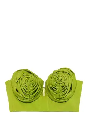 JEAN PAUL GAULTIER Conical-cup Crop Top - Green