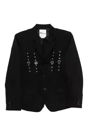 Noir Kei Ninomiya X Comme Des Garcons Cut-out Blazer - Black