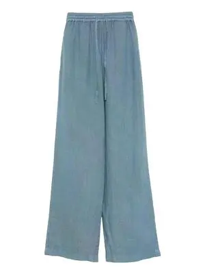 FAY Linen Trousers - Blue