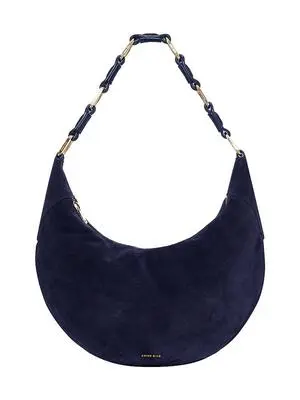 ANINE BING Kate Hobo Bag - Navy Suede