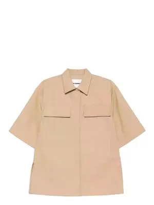 JIL SANDER Cotton Shirt - Brown