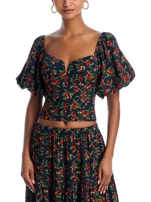 AQUA The White Lotus X Monkey Print Top - Exclusive
