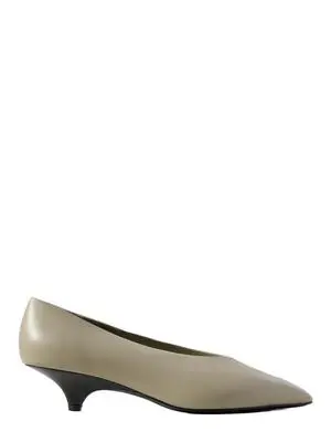 Loro Piana Rebecca Leather Pumps - Green
