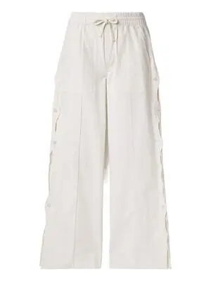 Sea Shai Cotton And Linen-blend Wide-leg Pants - Neutrals