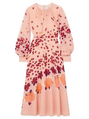 Erdem Margot Floral-print Silk-georgette Midi Dress - Multi