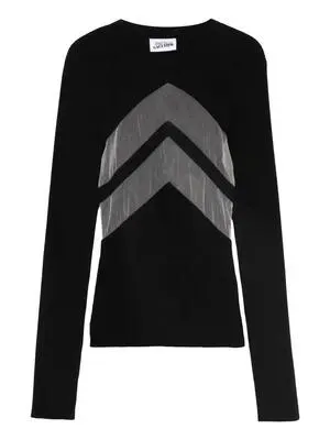 JEAN PAUL GAULTIER Chevron-detail Sweater - Black