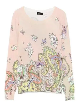 Etro Floral-print Sweater - Pink