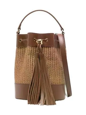 GIANVITO ROSSI Tassel-detail Bucket Bag - Brown