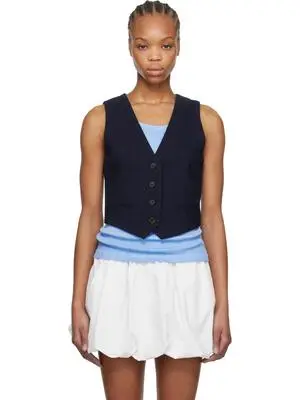 MSGM MSGM Button Vest 88 Navy