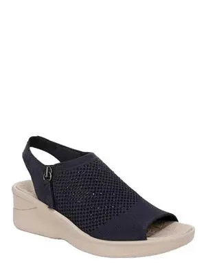 LIFESTRIDE BZees Starlet Embellished Slingback Sandal Navy Knit