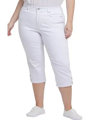 NYDJ Marilyn Crop Straight Leg Jeans - Optic White