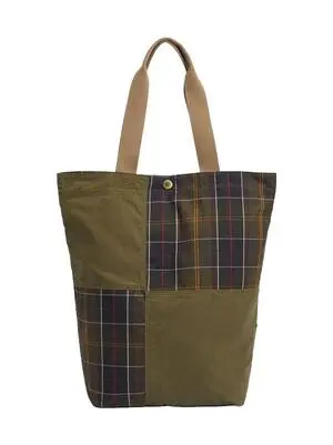 Barbour Transport Patchwork Tote - Dusky Green