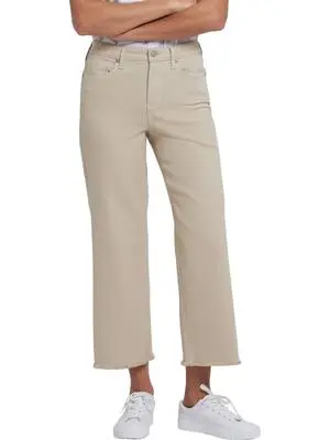 NYDJ Coco High-waist Crop Wide-leg Jeans - Feather