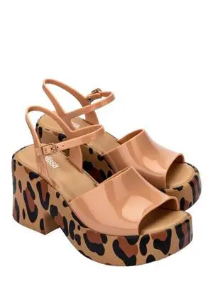 Melissa Melissa Lina Platform Sandals Beige/ Black