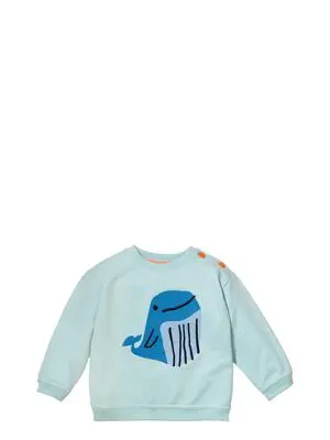 MON COEUR Recycled & Organic Cotton Graphic Sweatshirt - Iced Aqua