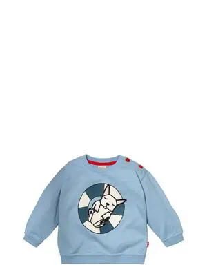 MON COEUR Recycled & Organic Cotton Graphic Sweatshirt - Placid Blue