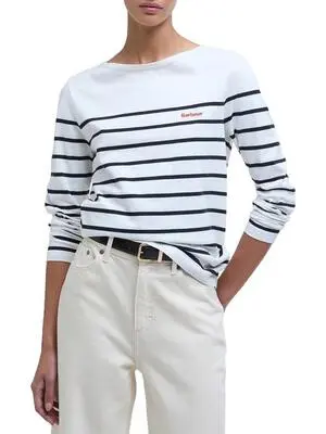Barbour Barbour Bradley Stripe Cotton Top Cloud Stripe