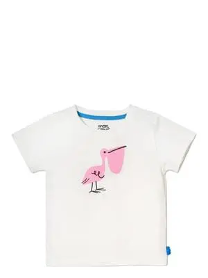 MON COEUR Recycled & Organic Cotton Graphic T-shirt - Natural/ Multi Pink
