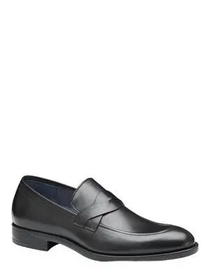 Johnston & Murphy Collection Flynch Braided Strap Loafer - Black Italian Calfskin