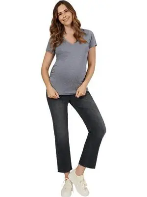Motherhood Maternity Secret Fit Belly Slim Straight Leg Maternity Jeans - Black