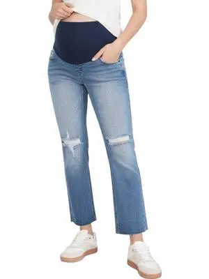 Motherhood Maternity Secret Fit Belly Slim Straight Leg Maternity Jeans - Harrison Wash