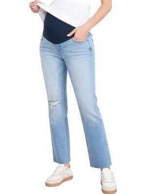 Motherhood Maternity Secret Fit Belly Slim Straight Leg Maternity Jeans - Pike Wash