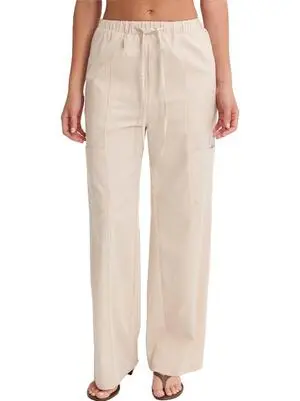 CRESCENT CRESCENT Pull-On Tencel Blend Pants Bone