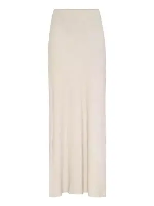 Brunello Cucinelli Brunello Cucinelli Bias-Cut Maxi Skirt Neutrals